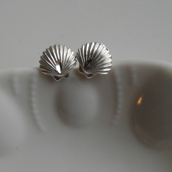Jewelry | Sterling Silver Shell Earrings | Poshmark
